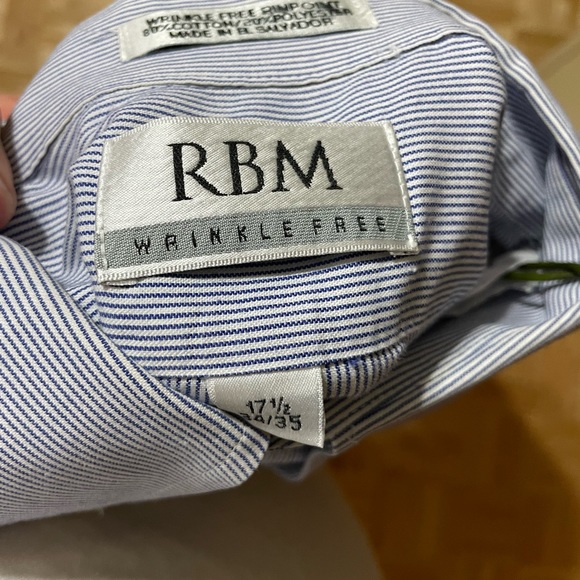 RBM | Shirts | Rbm Blue Stripped 7 12 3434 Dress Shirt | Poshmark